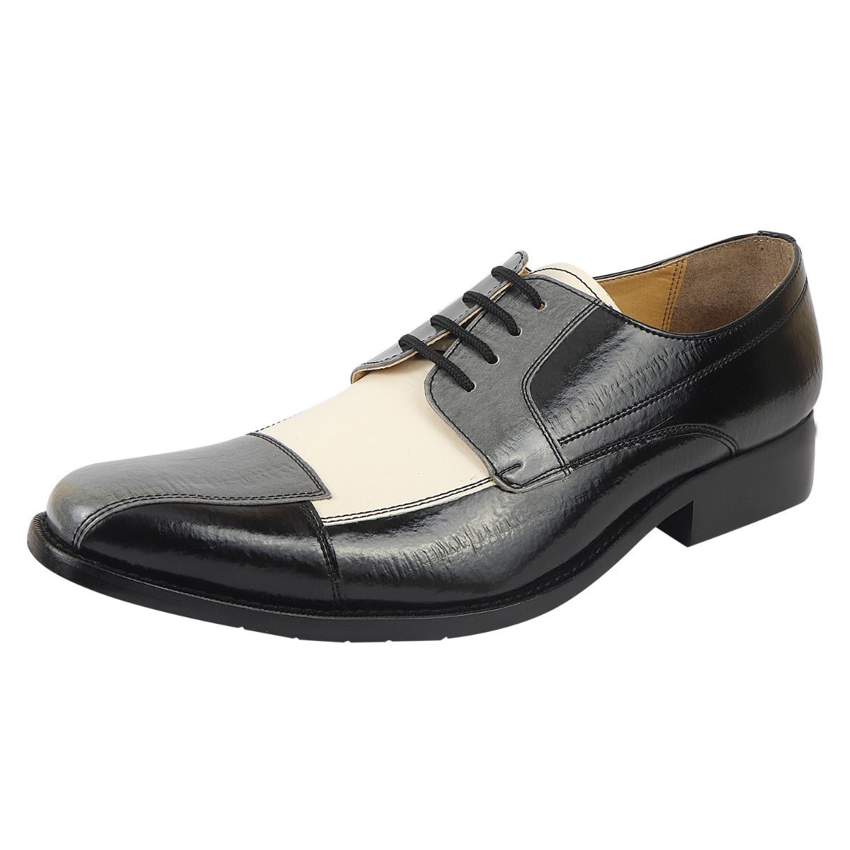 Alpha Leather 3 Color Combo Oxford Style Premium EEL Print Dress Shoes ...