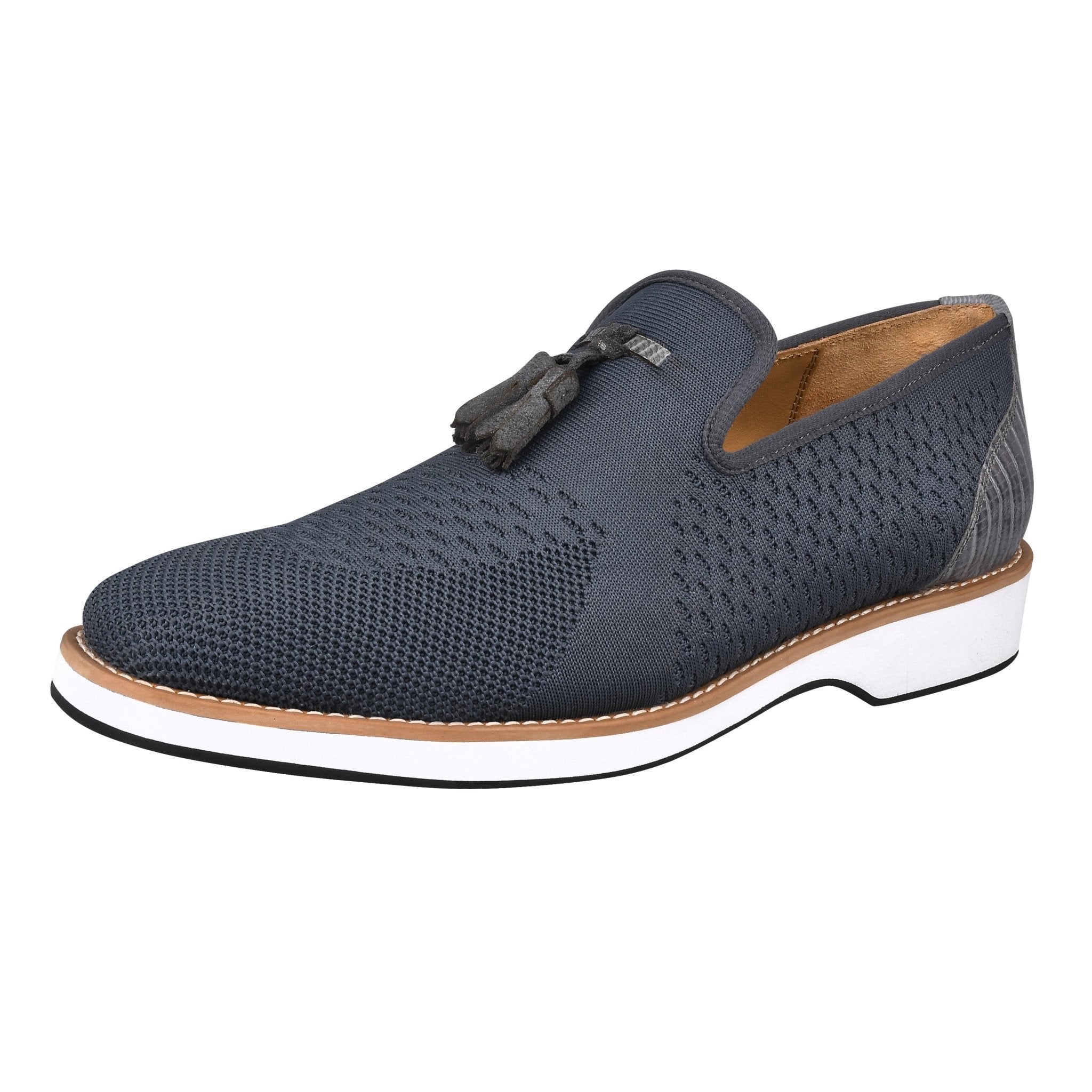 Jean Leather Textile Casual Loafers for Men in Red Color – LIBERTYZENO