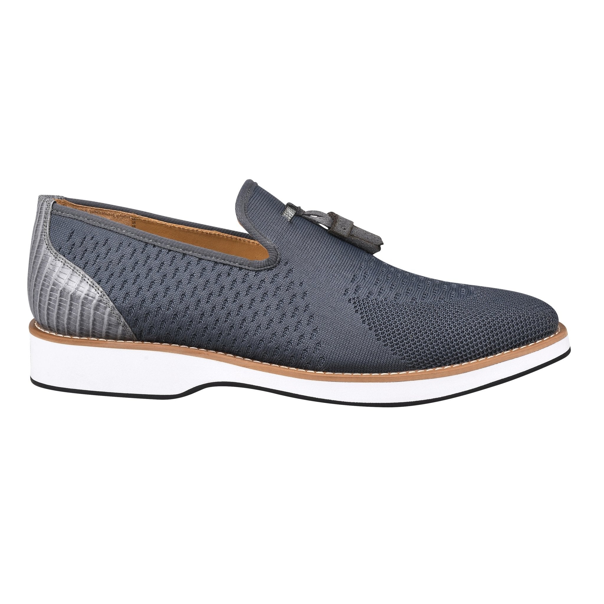 Jean Leather Textile Casual Loafers for Men in Red Color – LIBERTYZENO