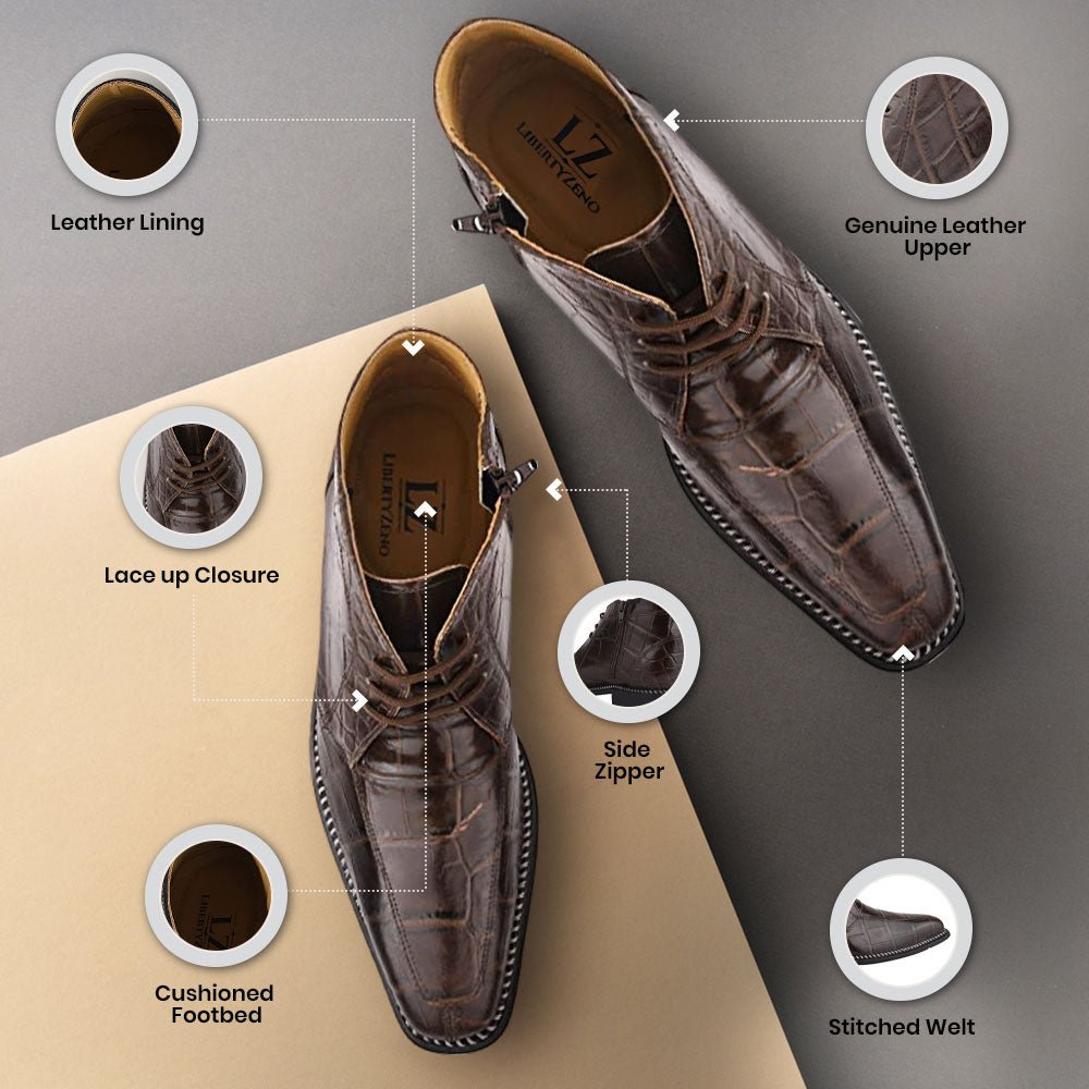 Liam Leather Lace-Up Style Boots for Men – LIBERTYZENO
