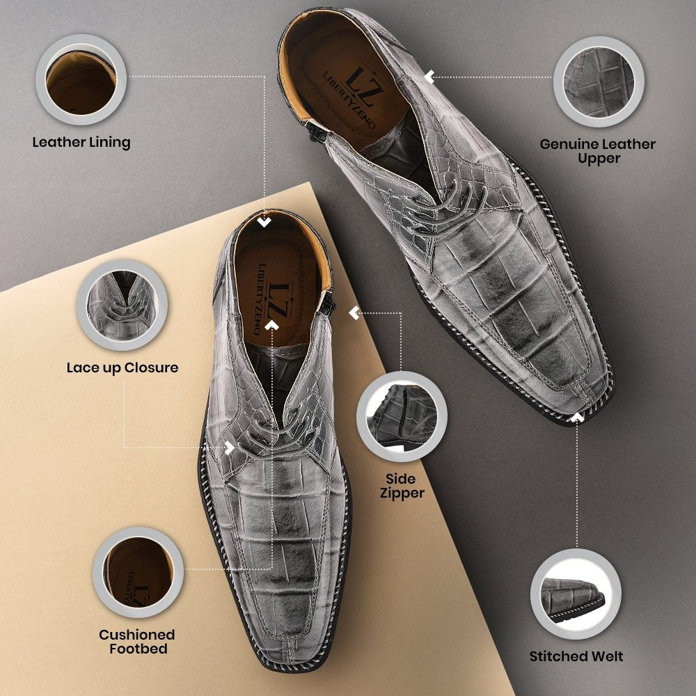 Liam Leather Lace-Up Style Boots for Men – LIBERTYZENO