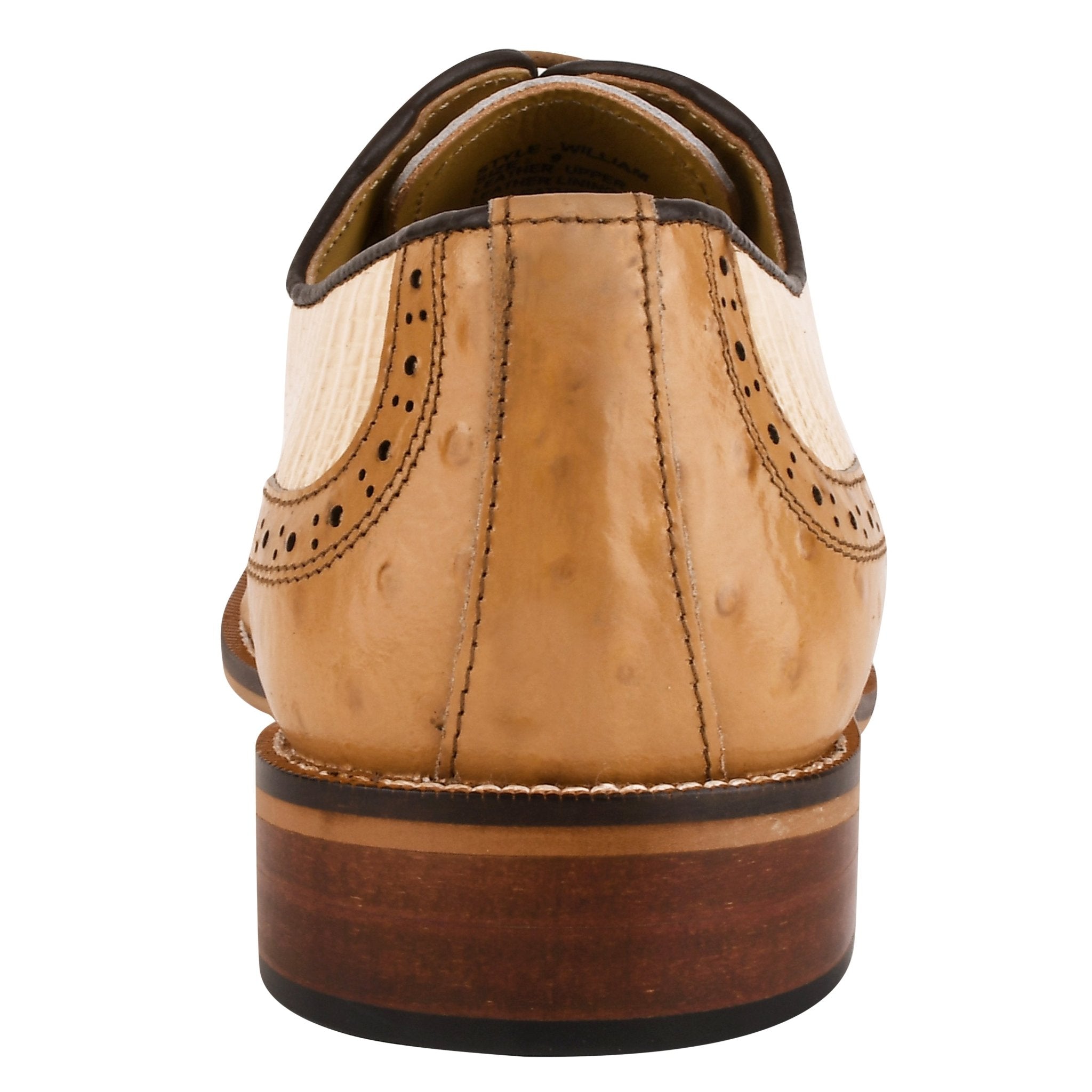 William Genuine Leather Two Tonned Lizard/Ostrich Print Oxford Shoes ...