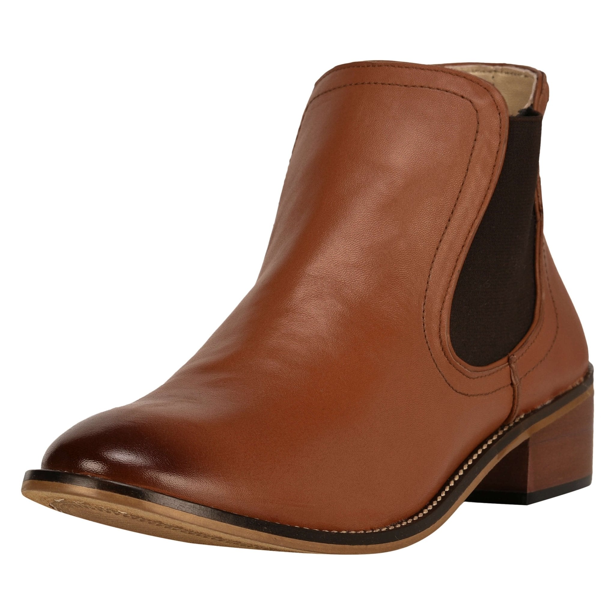 Yobbo Leather Chelsea Boots for Women - Tan and Black Color – LIBERTYZENO