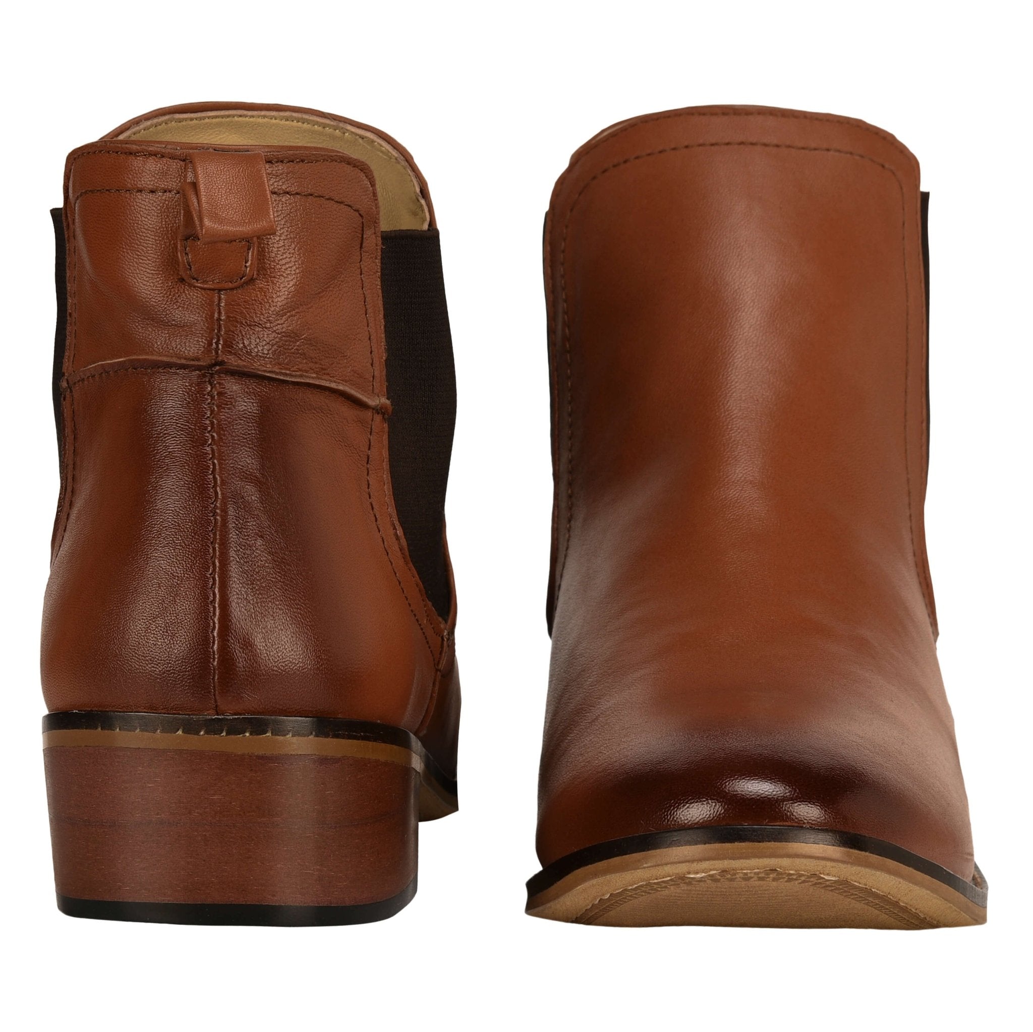 Yobbo Leather Chelsea Boots for Women - Tan and Black Color – LIBERTYZENO