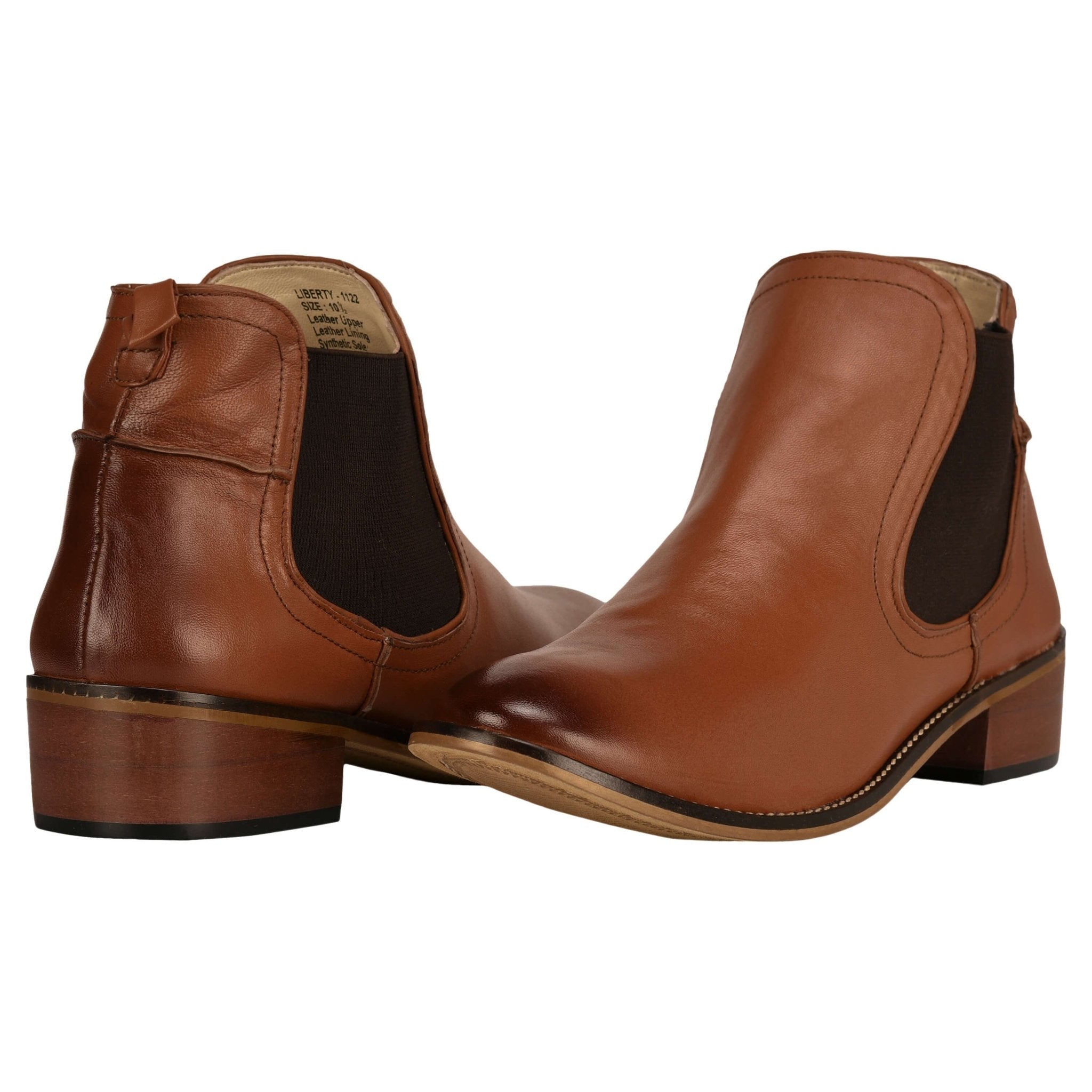 Yobbo Leather Chelsea Boots for Women - Tan and Black Color – LIBERTYZENO